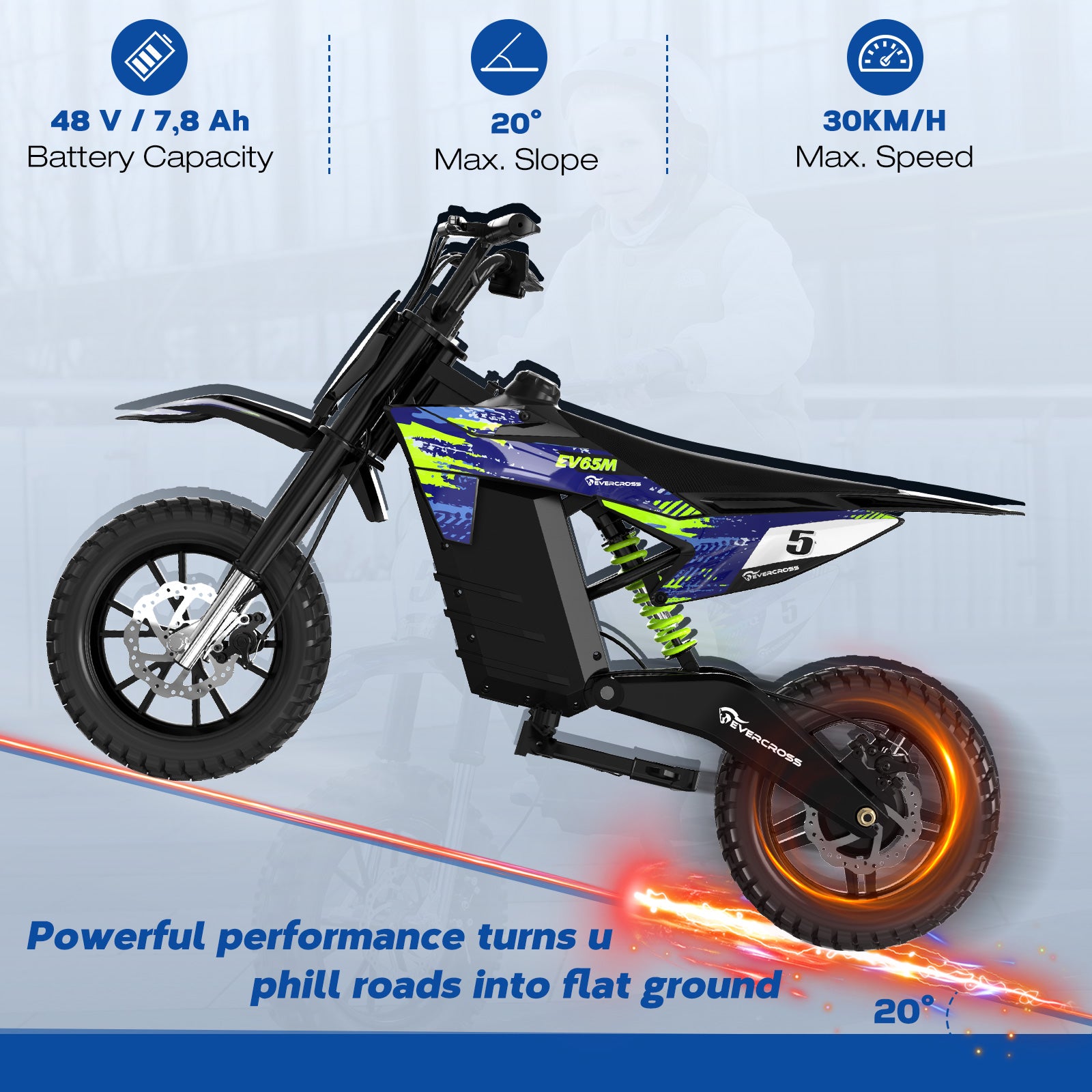 EVERCROSS EV65M Electric Off-Road Motorcycle for Ages 12+ – eu.evercross.eu